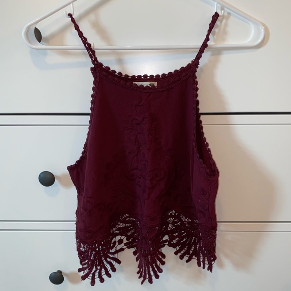 PacSun | Tops | Pacsunla Hearts Deep Purple Lace Tank Top | Poshmark